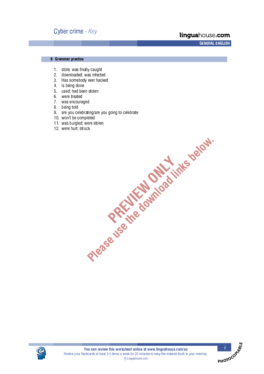 Cyber crime: Worksheet Preview - Linguahouse.com