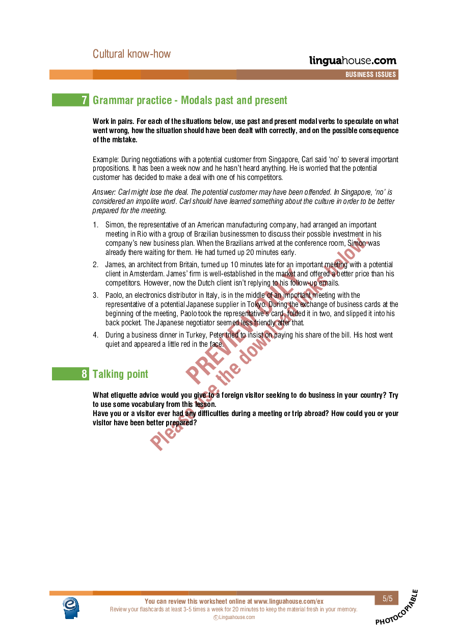 Cultural know-how - American English - Upper-intermediate (B2-C1 ...